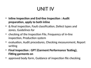 Quality management in Apparel production industry | PPTX
