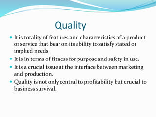 Quality management | PPTX