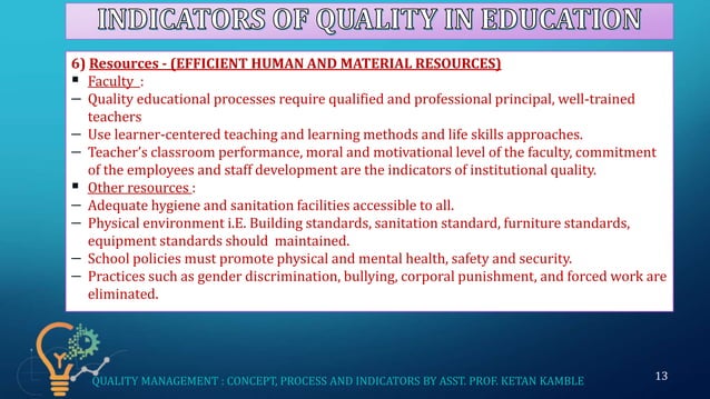 Quality management concept process and indicators | PPTX