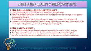 Quality management concept process and indicators | PPTX