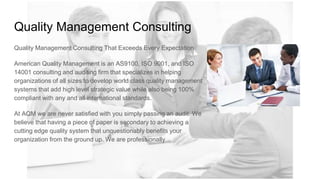 Quality Management Consulting | PPTX