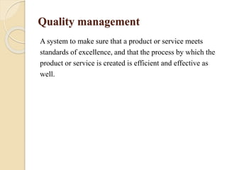quality management system | PPT