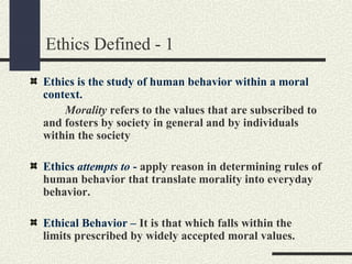 Quality management ethics | PPT
