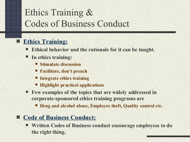 Quality management ethics