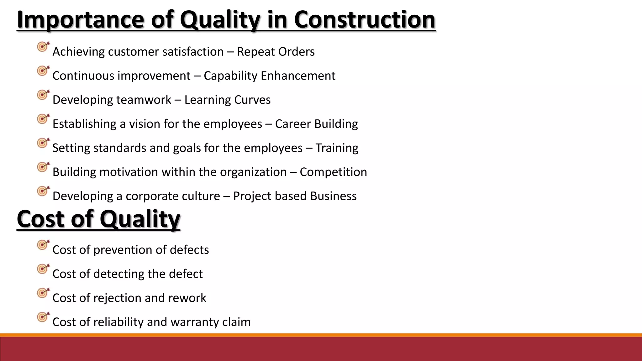 Quality management for civil engineering | PPTX