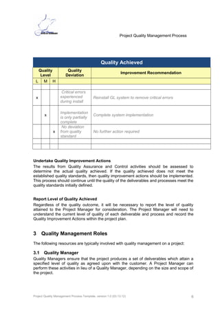 Quality management form | DOC