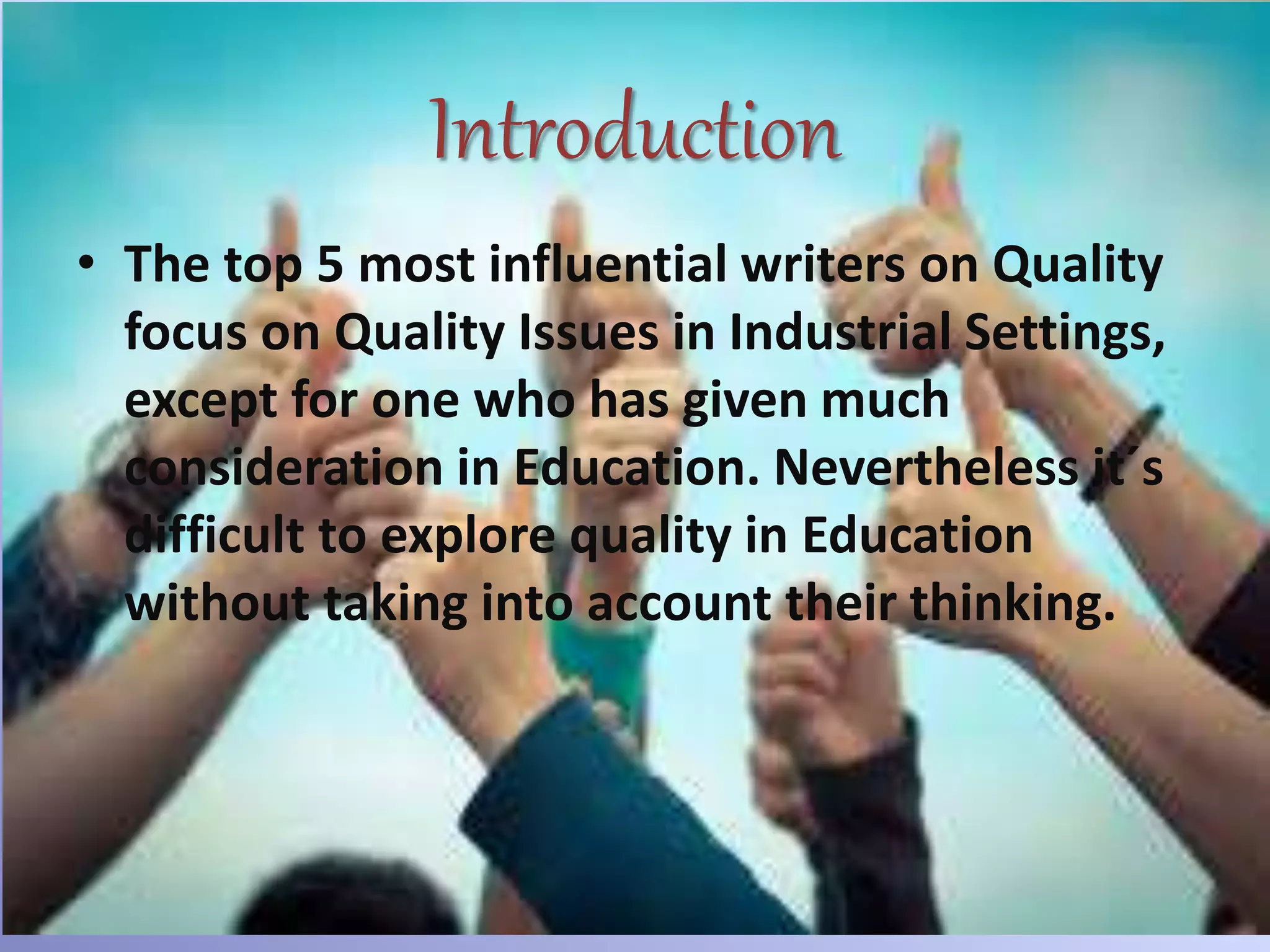 Quality management gurus | PPTX | Business | Business and Finance