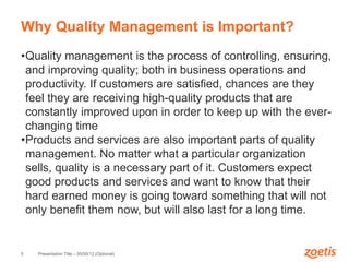 Quality management importance | PPT