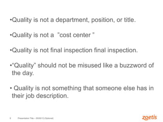 Quality management importance | PPT