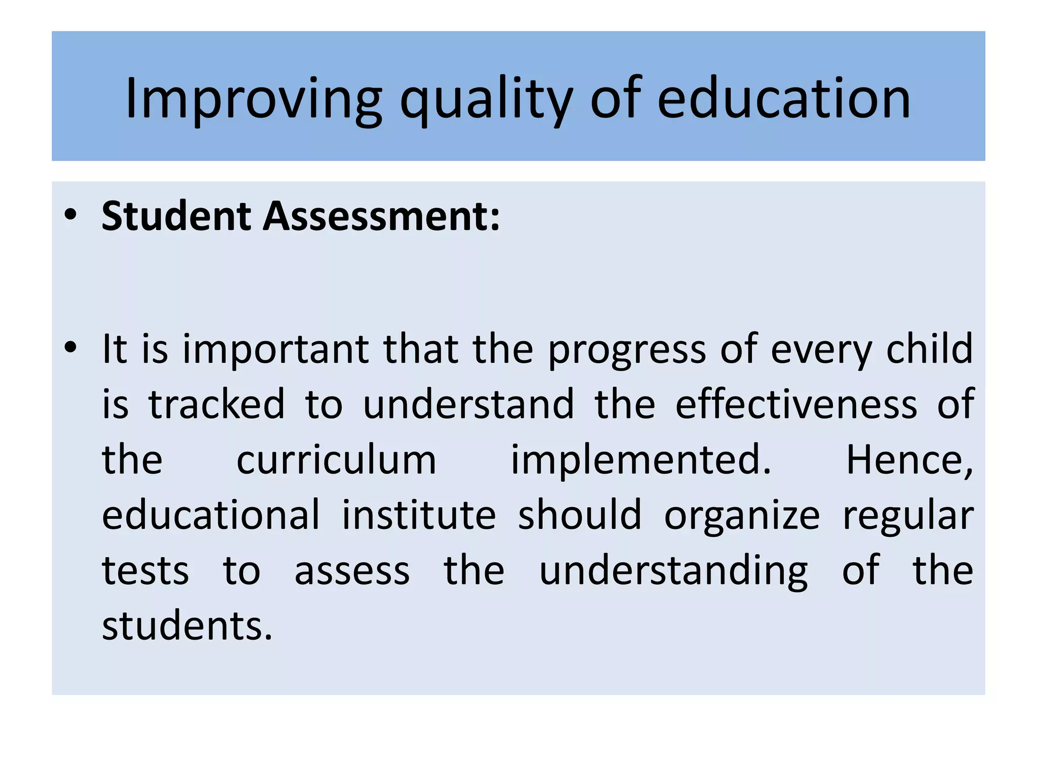Quality management in education industry | PPTX