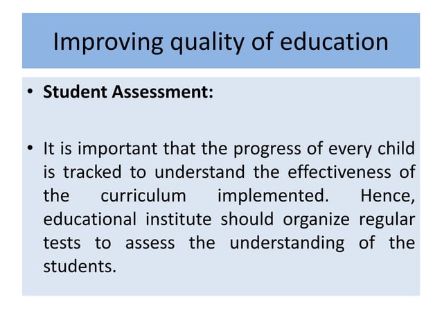 Quality management in education industry | PPTX