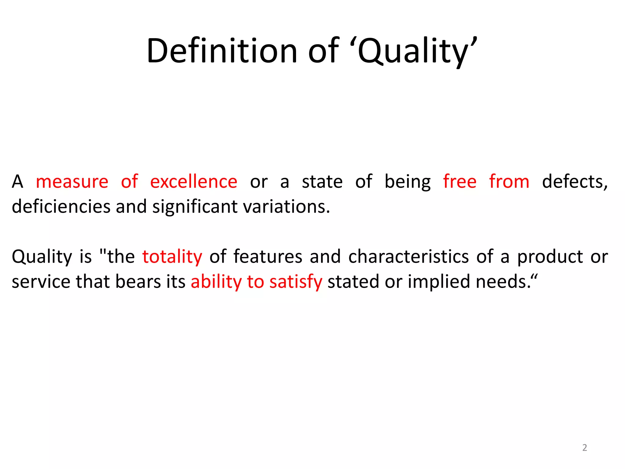 Quality Management in Healthcare Services | PPTX