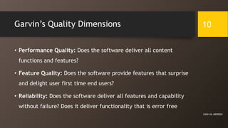 Quality management in software engineering | PPTX