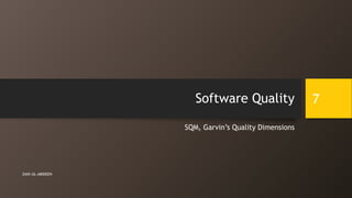Quality management in software engineering | PPTX