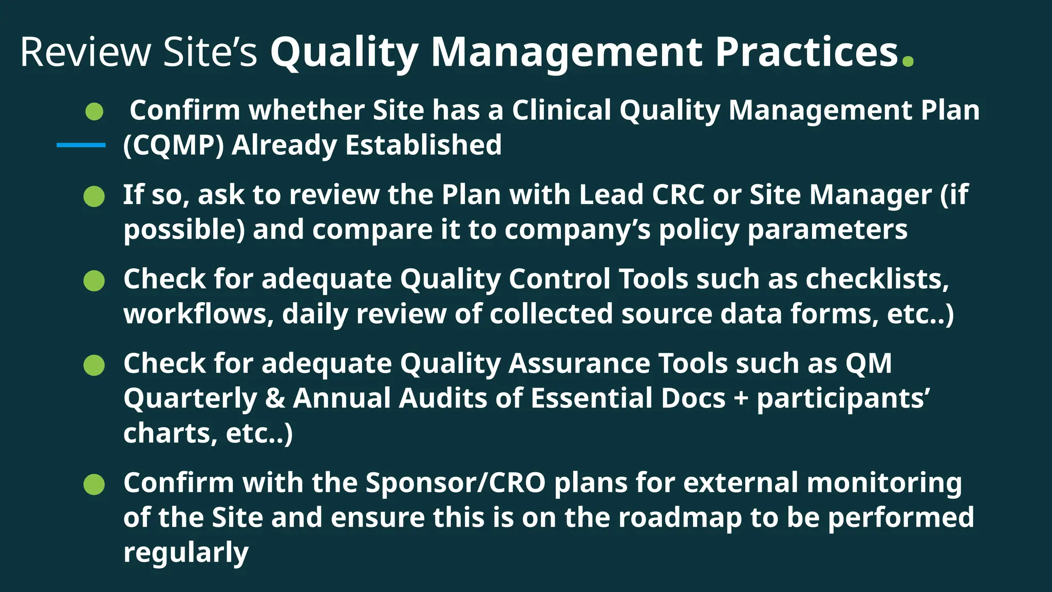 Quality Management Plan Outline for External Sites.pptx