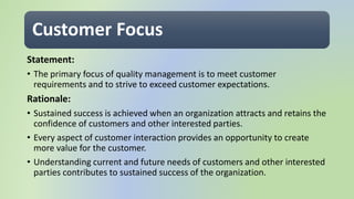 Quality Management Principles | PPTX | Business Administration | Business