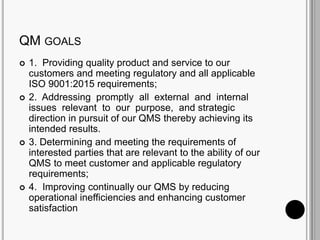 Quality management services sustainability training | PPTX