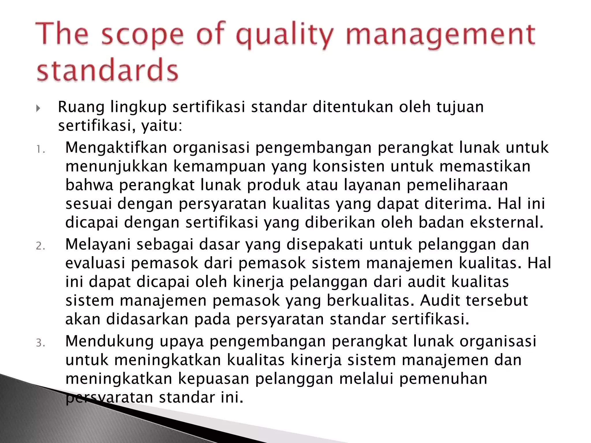 Quality management standards | PPTX