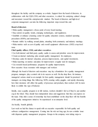 Quality management strategies | DOCX