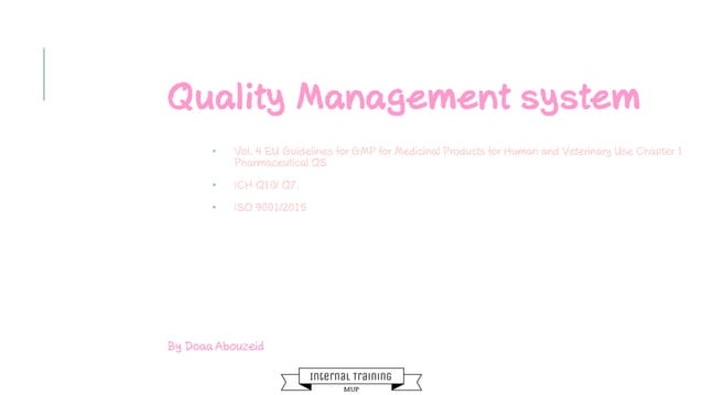 Quality management system | PDF