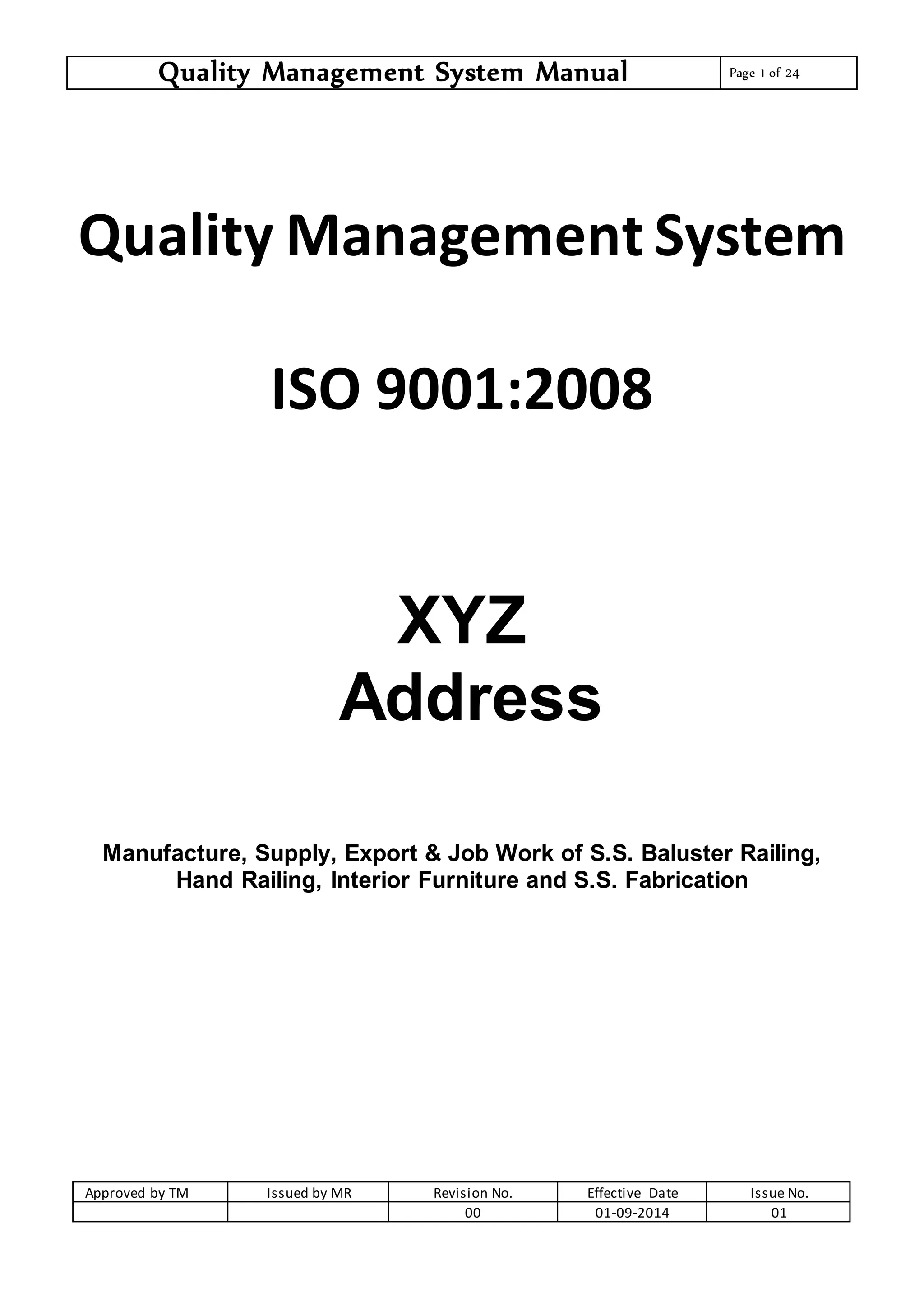 Quality management system | DOC