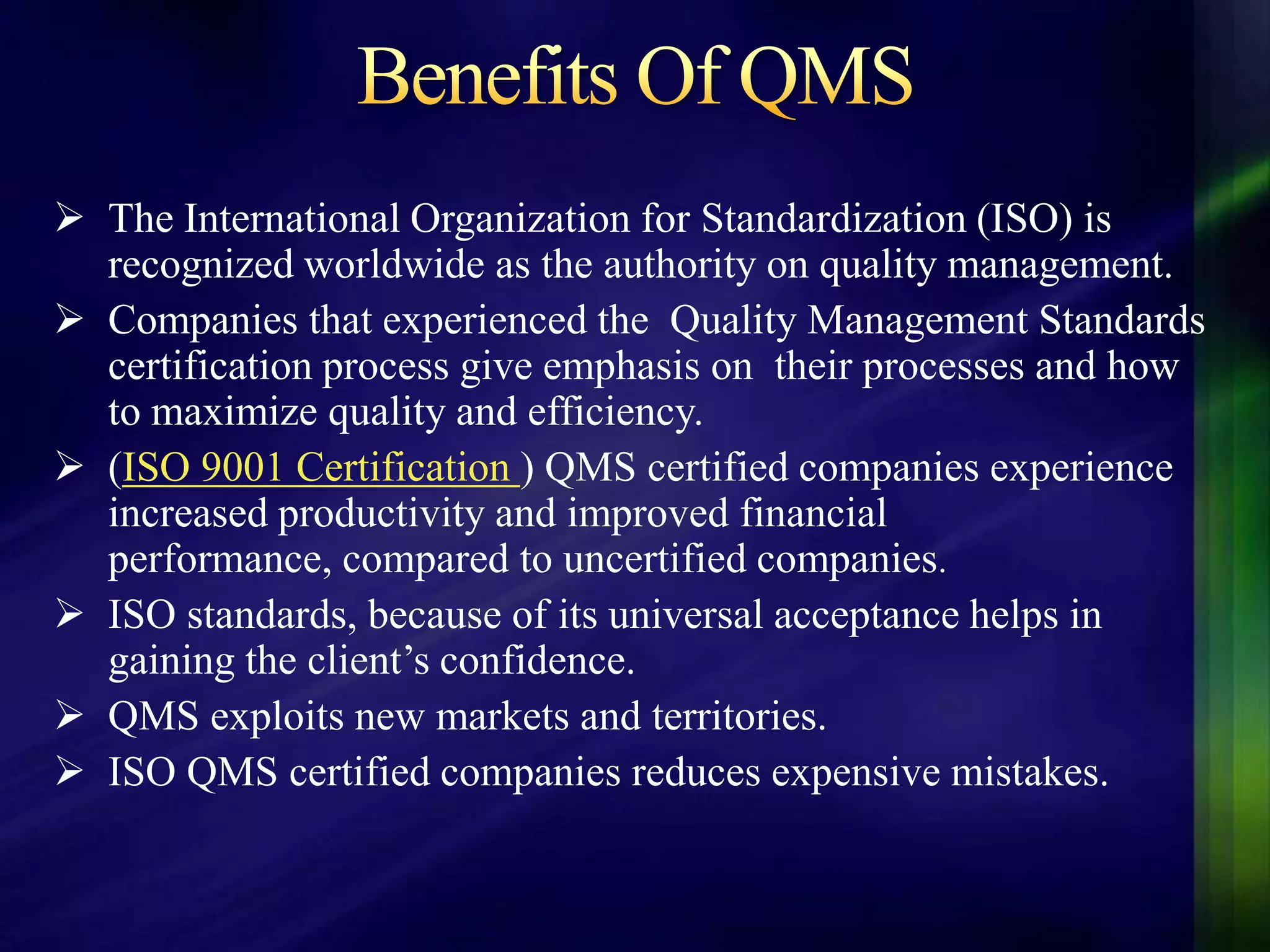Quality Management System Certification | PPTX