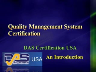 Quality Management System Certification | PPTX