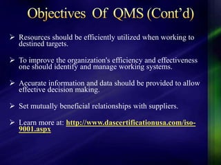 Quality Management System Certification | PPTX