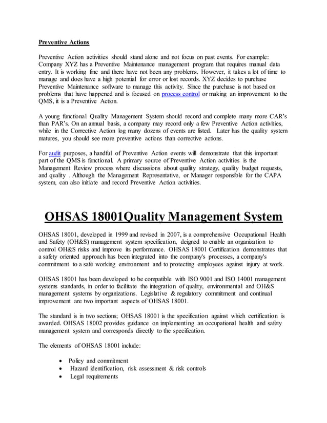 Quality management system | DOCX