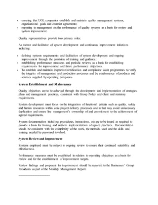 Quality management system policy | PDF