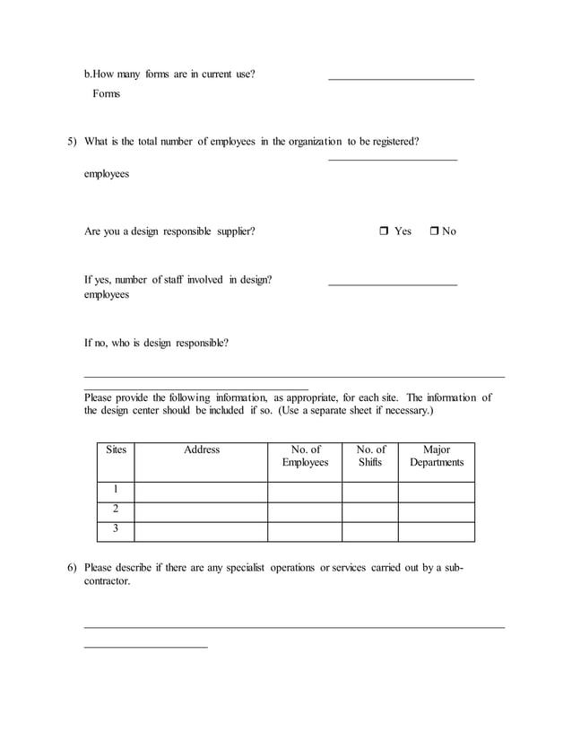 Quality management system questionnaire | DOCX | Resume Writing and ...