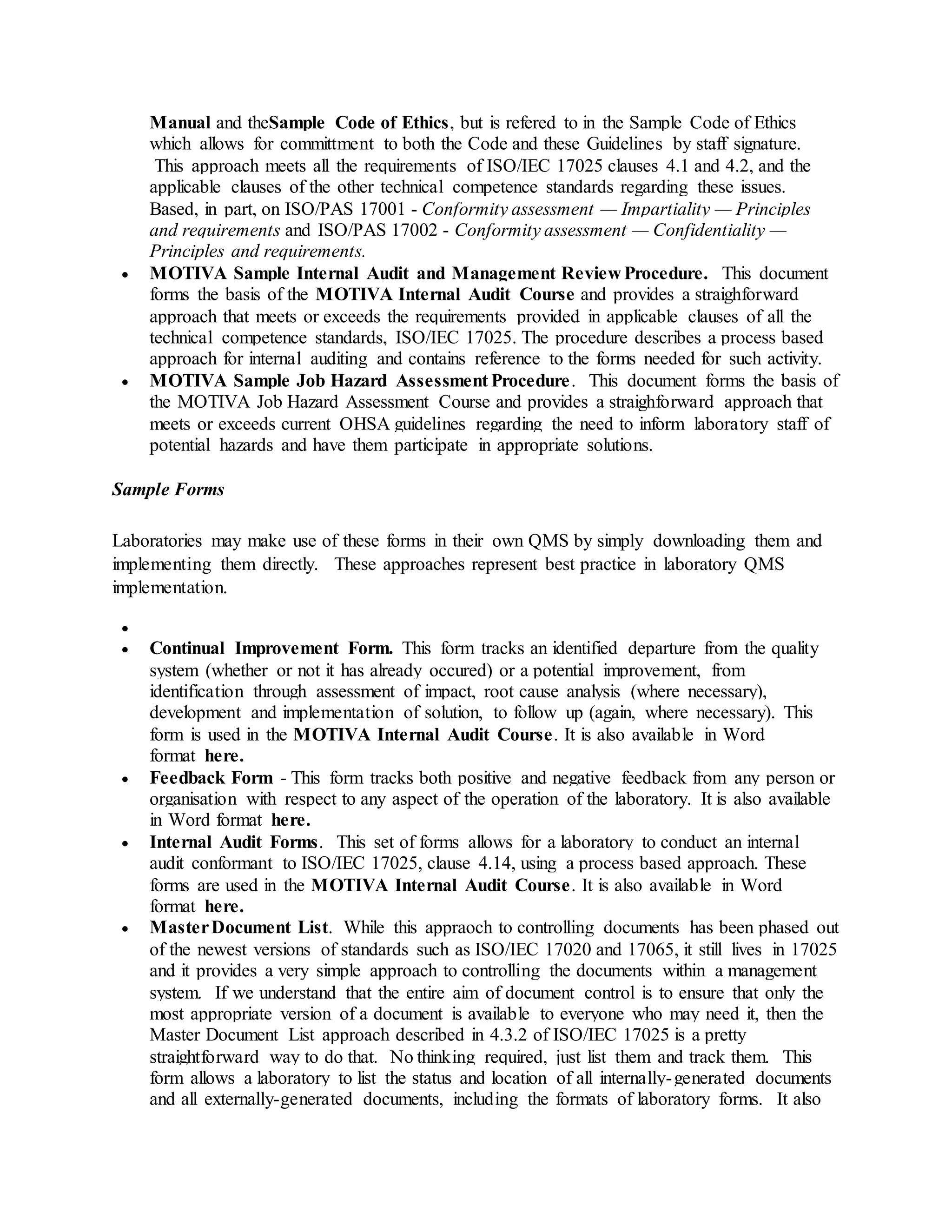 Quality management system sample | DOCX