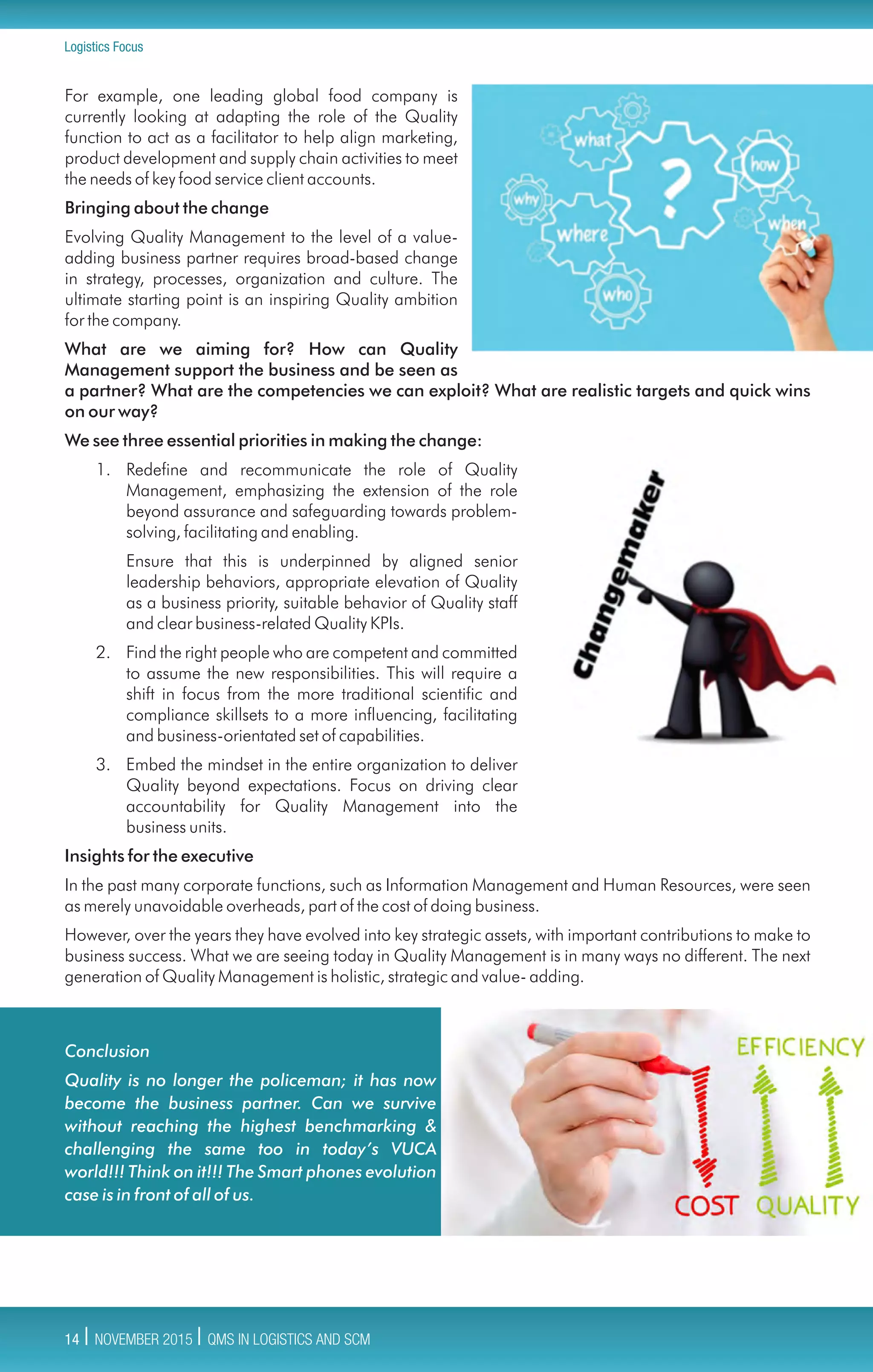 Quality Management Systems In Logistics And Supply Chain - TCI ...