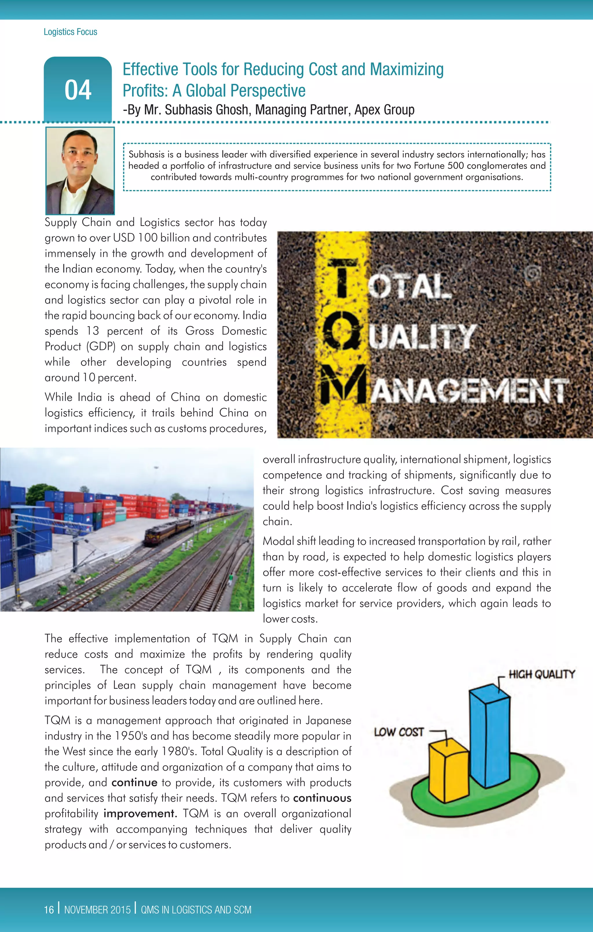 Quality Management Systems In Logistics And Supply Chain - TCI ...