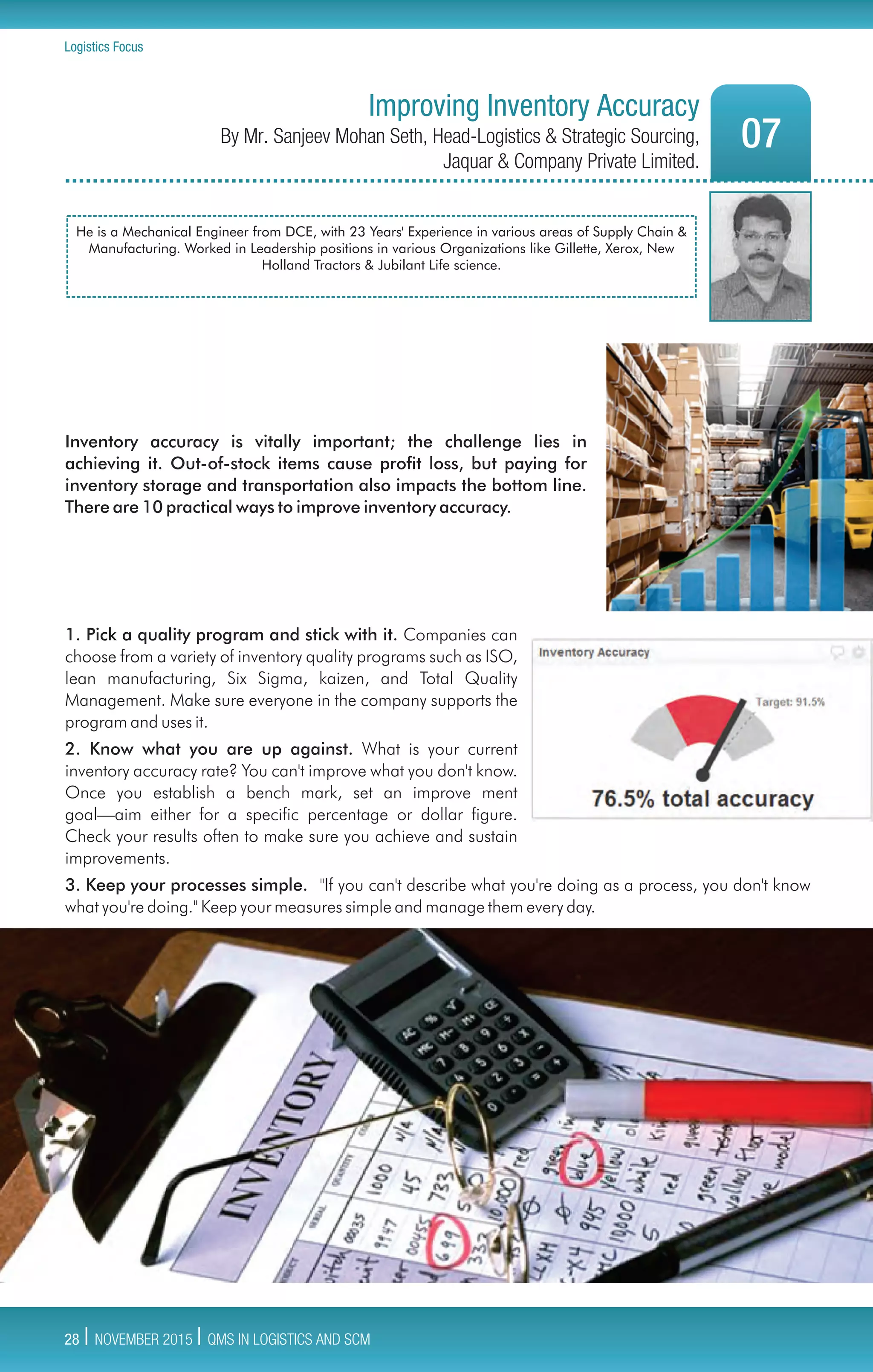 Quality Management Systems In Logistics And Supply Chain - TCI ...