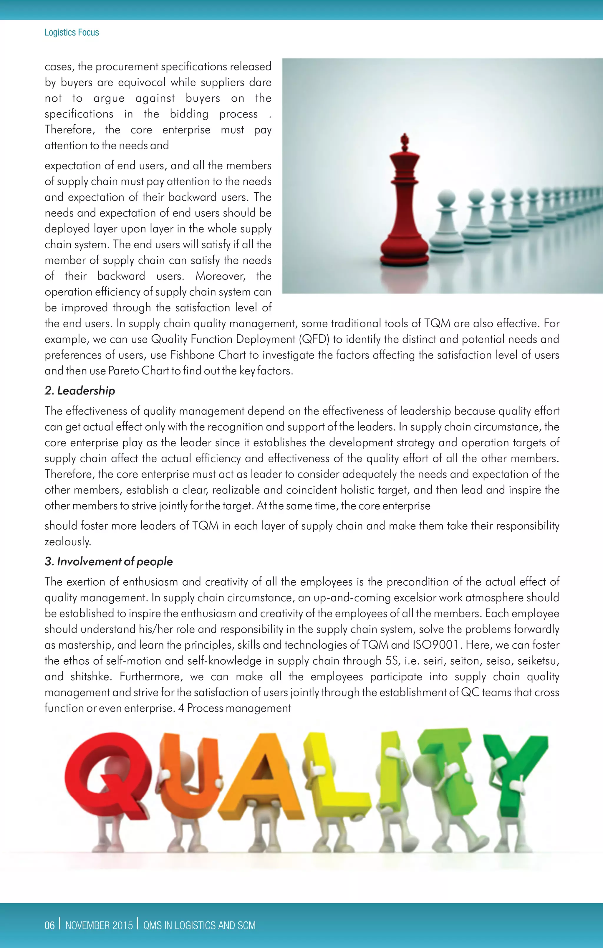 Quality Management Systems In Logistics And Supply Chain - TCI ...