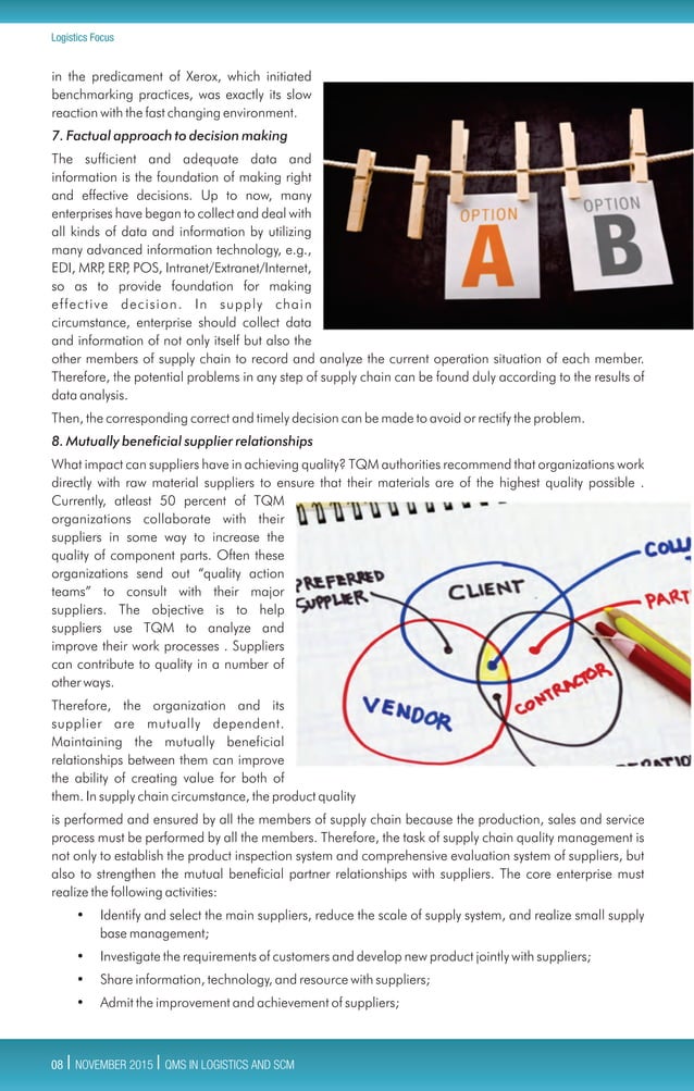 Quality Management Systems In Logistics And Supply Chain - TCI ...