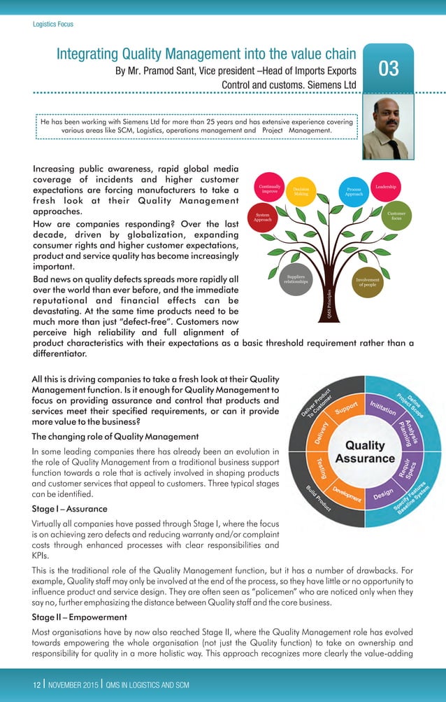 Quality Management Systems In Logistics And Supply Chain - TCI ...