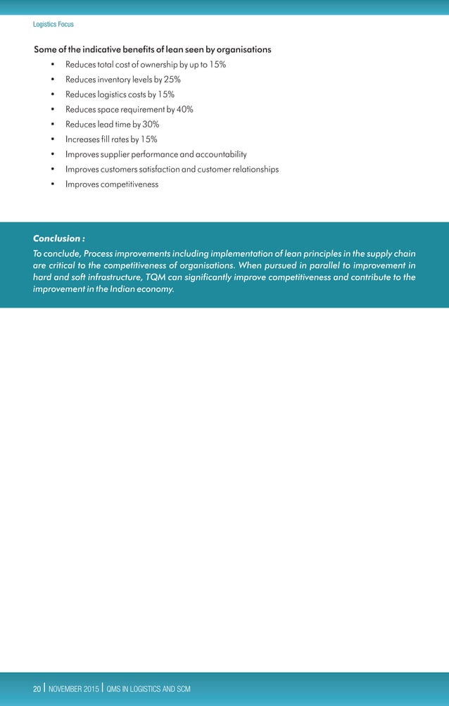 Quality Management Systems In Logistics And Supply Chain - TCI ...