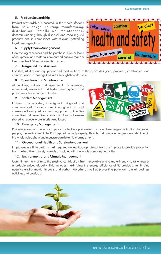 Quality Management Systems In Logistics And Supply Chain - TCI ...