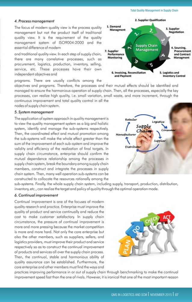 Quality Management Systems In Logistics And Supply Chain - TCI ...