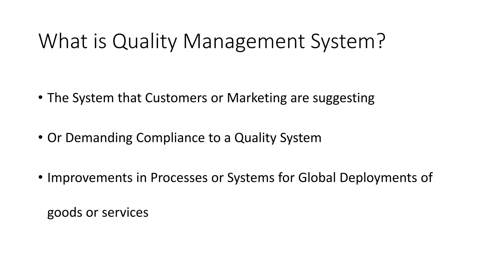 Quality management systems (QMS) | PPTX