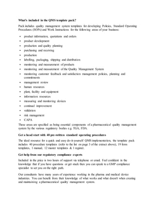 Quality management system template | DOCX