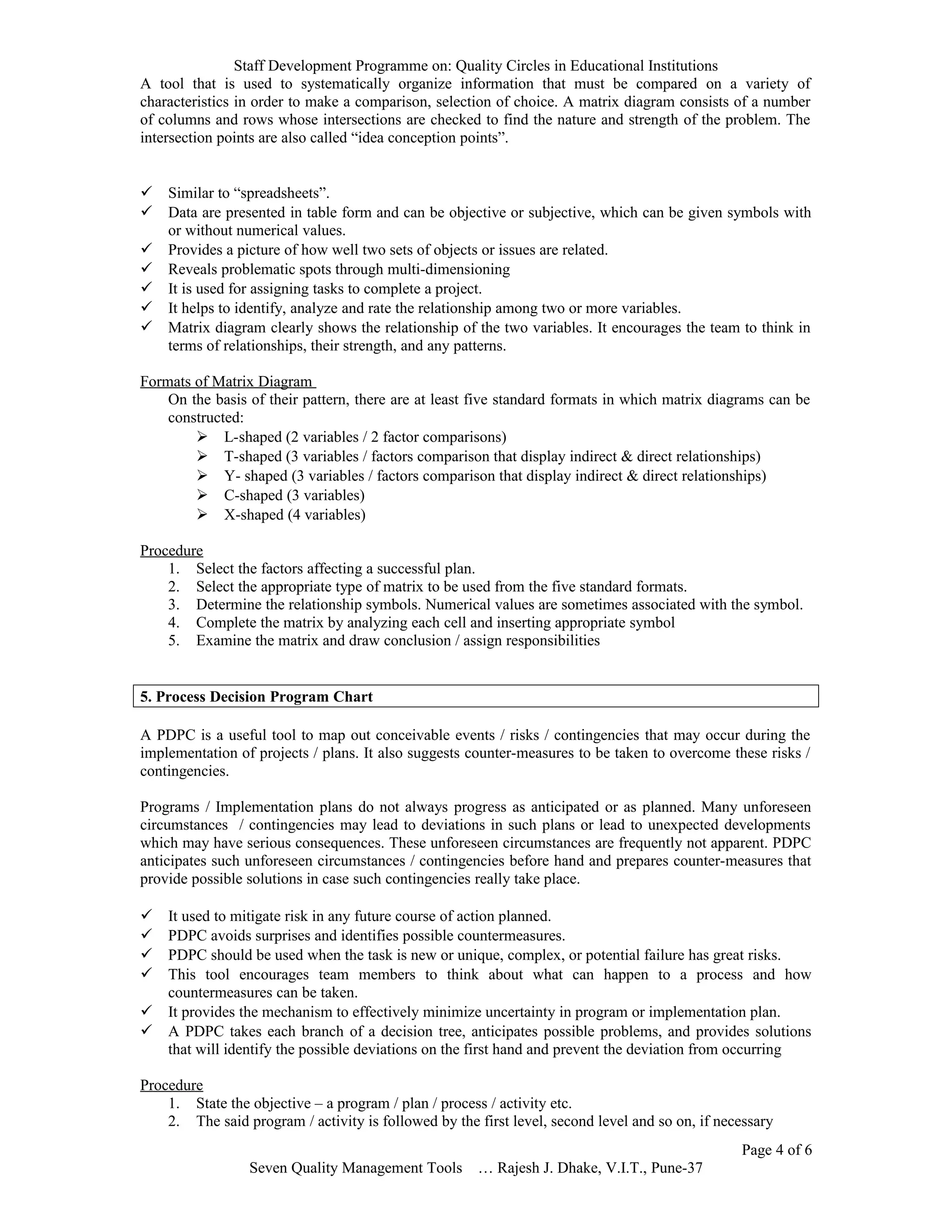 @Quality management tools | DOC