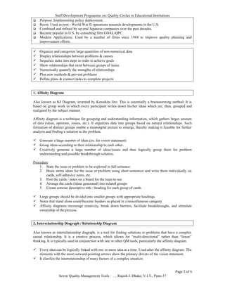 @Quality management tools | DOC | Computer Software and Applications | Computing