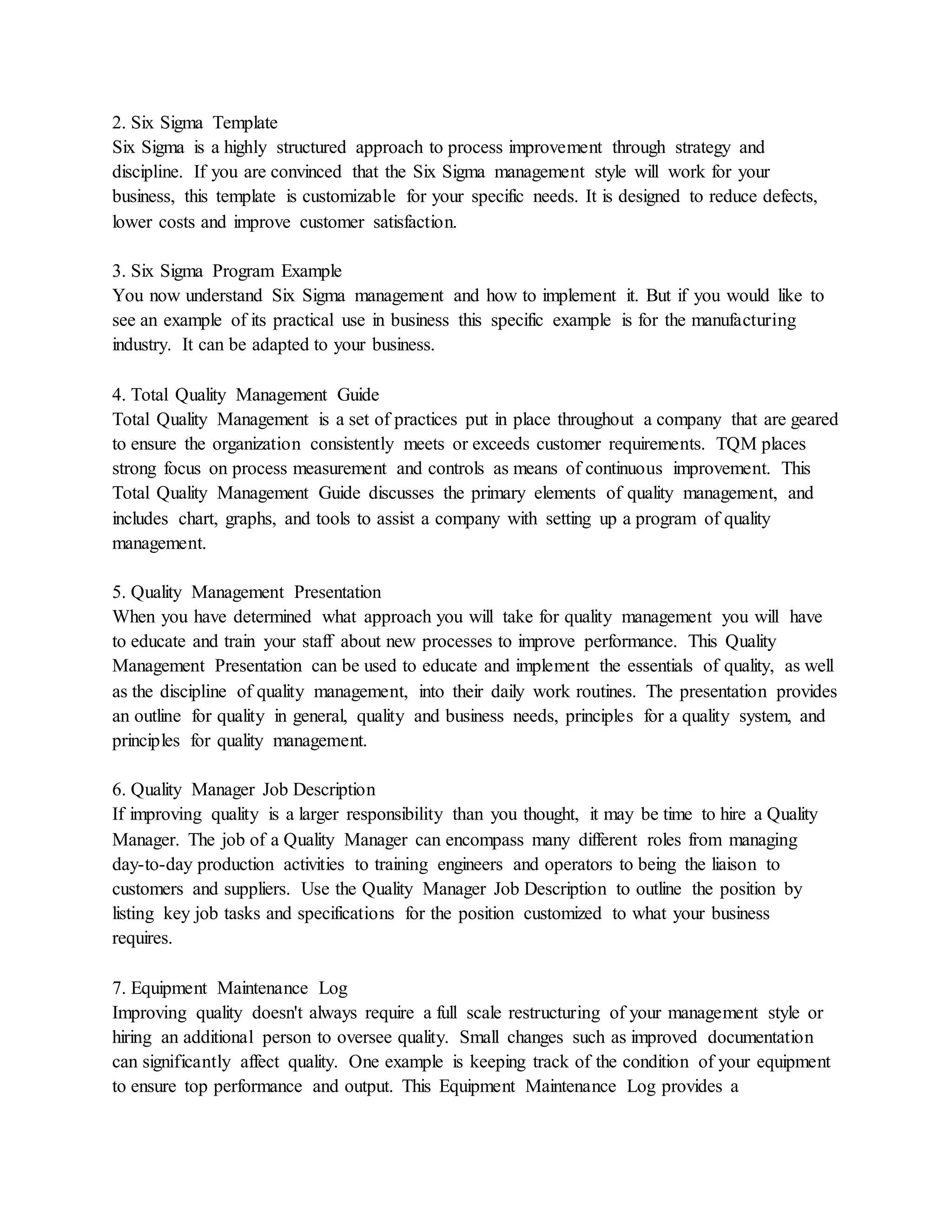 Quality management tools | PDF