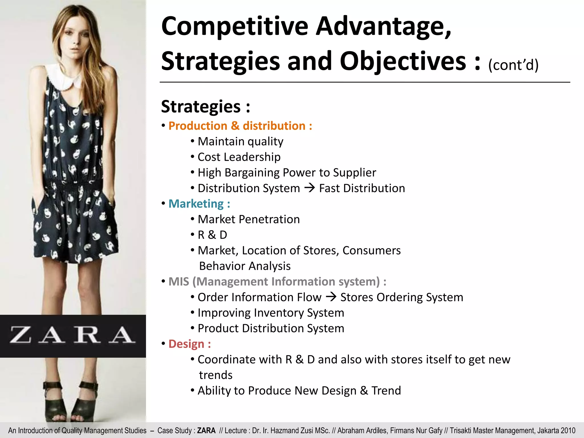 Quality Management ZARA | PPTX