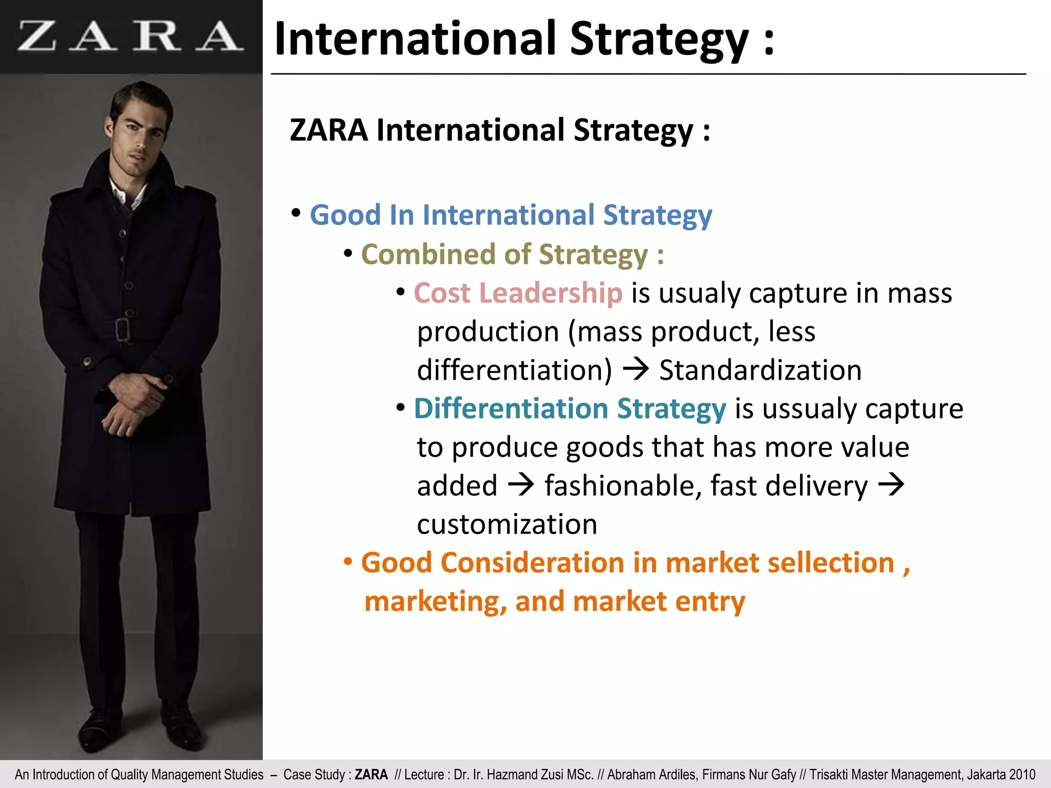 Quality Management ZARA | PPTX