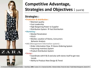 Quality Management ZARA | PPTX