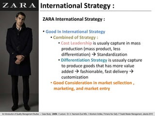 Quality Management ZARA | PPTX
